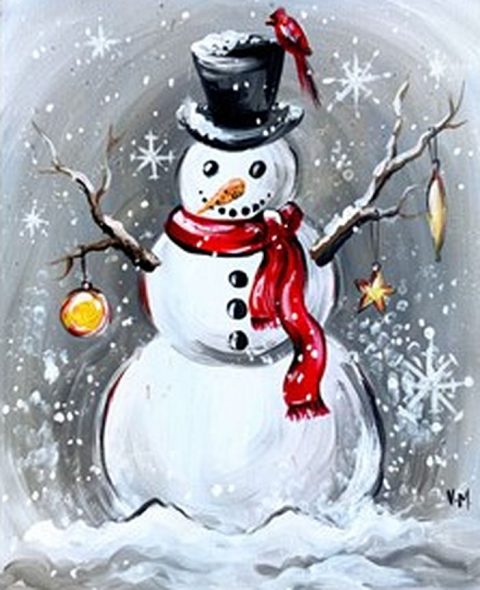 Festive Snowman, a PAINT & SIP EVENT with Lisa | Stir Up The Paint
