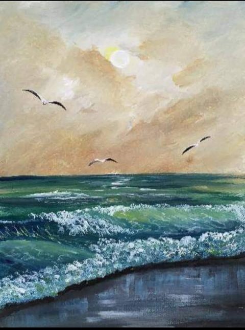 Seagull Beach, a PAINT & SIP EVENT with Lisa | Stir Up The Paint