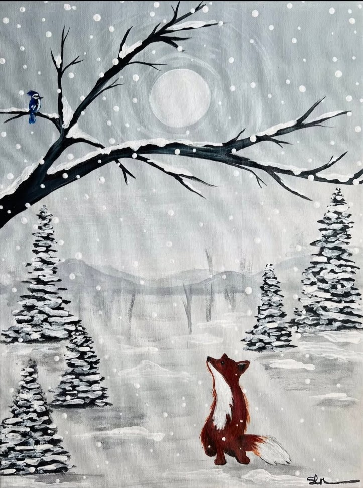 “Fox in the Snow”, a BYOB PAINT & SIP EVENT with Lisa | Stir Up The Paint